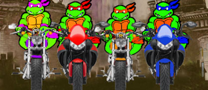 Game Ninja rùa đua xe - TMNT Bike Zone - Game Vui