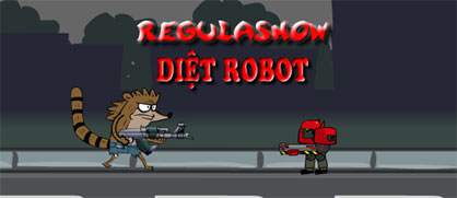Game Regular Show diệt robot - Regular Show World War Robots - Game Vui