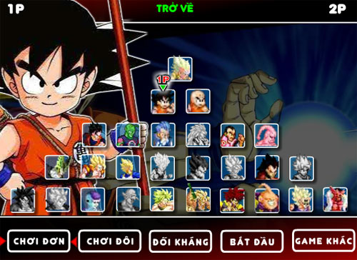 Game Songoku 12 - 7 viên ngọc rồng - Game Vui