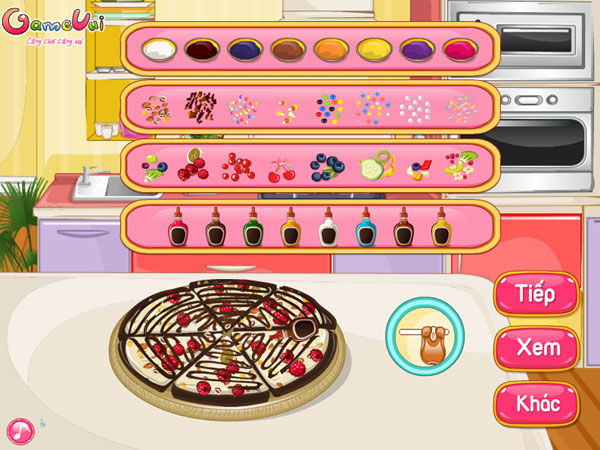 Game Pizza Socola - Addicted to Dessert: Brownie Pizza - Game Vui