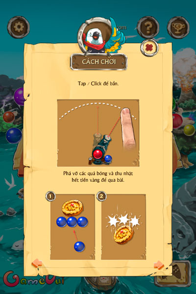Game Cướp biển bắn bóng 2 - Sea Bubble Pirates - Game Vui