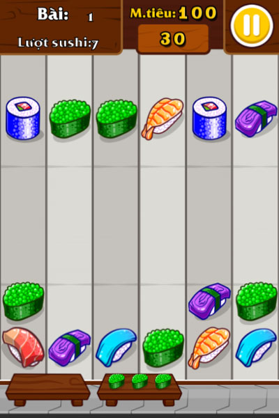 Game Xếp hình Sushi - Sushi Switch & Drop - Game Vui