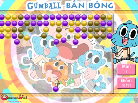 Game Gumball bắn bóng - Gumball Bubble - Game Vui