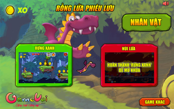 Game Rồng lửa phiêu lưu - Wako Dragon - Game Vui