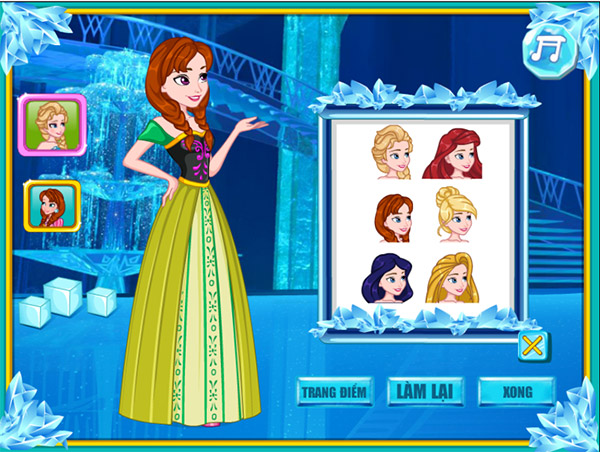 Game Công chúa băng giá 2 - Frozen Disney Princess Costume - Game Vui