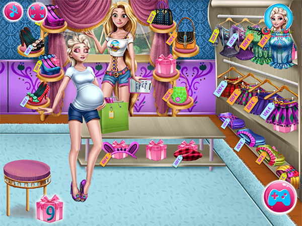 Game Bà bầu Elsa Shopping - Mommy Eliza Baby Shopping - Game Vui