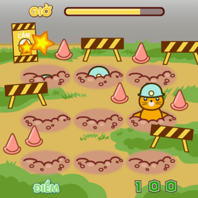 Game Nhanh tay đập chuột - Game Vui