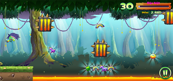 Game Băng qua rừng xanh - Run Pixie Run - Game Vui