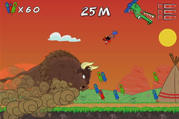 Game Chạy trốn bò rừng - Apachiri Run - Game Vui