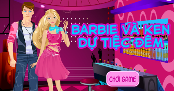 Game Barbie và Ken dự tiệc đêm - Barbie And Ken Nightclub Date - Game Vui