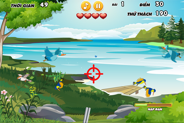 Game Bắn vịt trời - Duck Hunting Madness - Game Vui