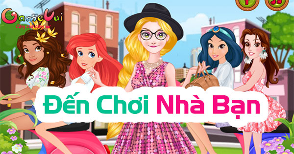 Game Đến chơi nhà bạn - Princesses Visiting Belle - Game Vui