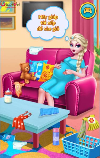 Game Chăm sóc bà bầu Elsa 2 - Game Vui