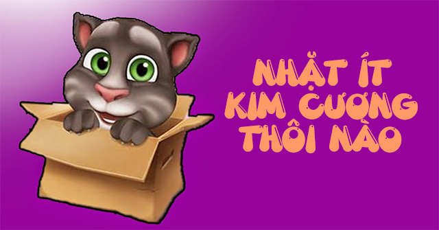 Game Mèo Talking Tom nhặt kim cương - Game Vui
