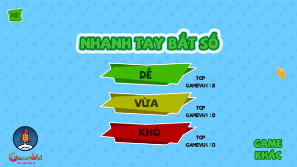 Game Nhanh tay bắt số - Game Vui