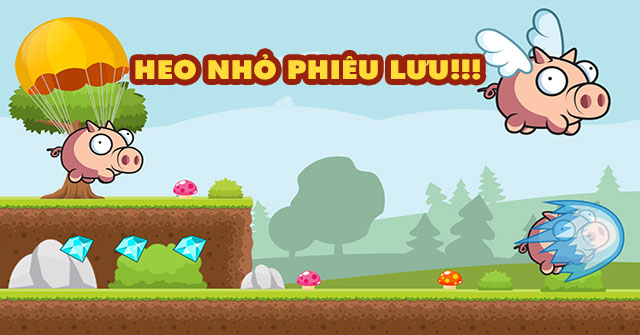 Game Heo nhỏ phiêu lưu - Oink Run - Game Vui