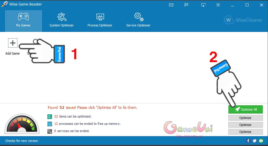 Cách tải Wise Game Booster - ứng dụng tăng tốc game trên máy tính, PC