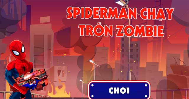 Game Spiderman chạy trốn Zombie - Game Vui