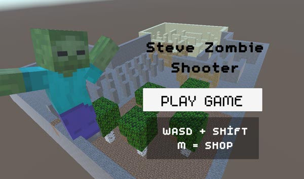 Game Steve bắn Zombie - Game Vui