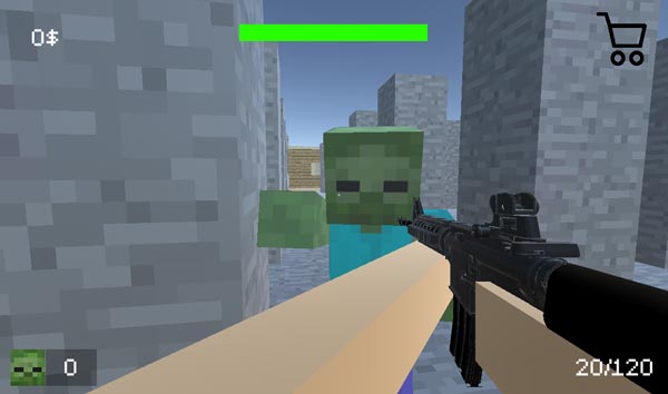 Game Steve bắn Zombie - Game Vui