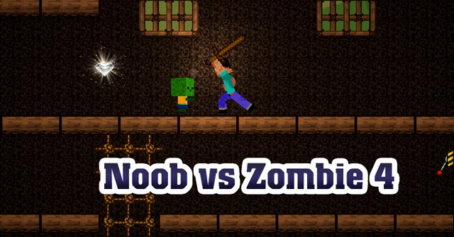 Game Noob vs Zombie 4 - Rừng Zombie - Game Vui