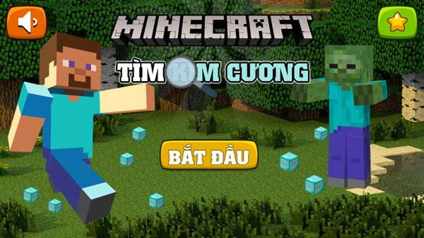 Game Minecraft tìm kim cương - Game Vui