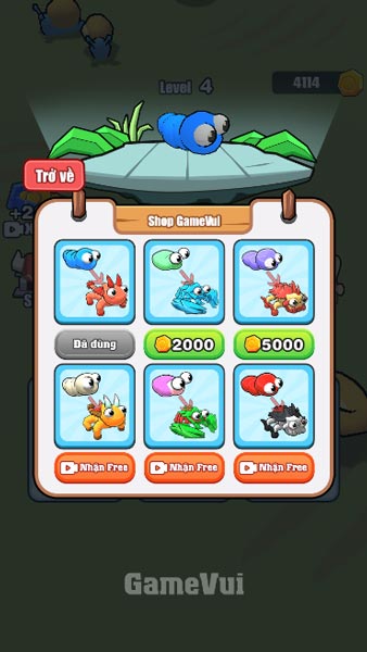 Game Con sâu tiến hóa - Game Vui