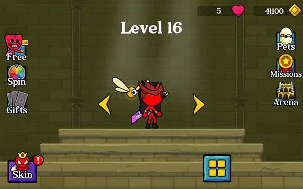 Game Red Stickman phiêu lưu - Game Vui