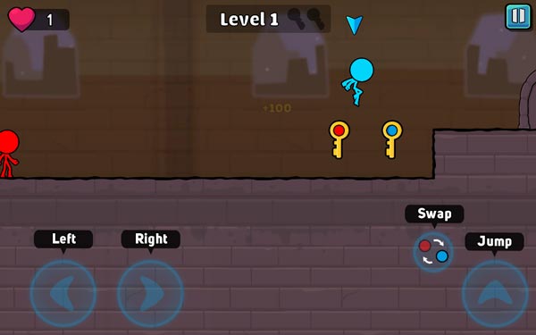 Game Red Blue Stickman phiêu lưu - Game Vui