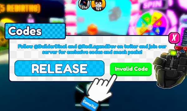 Tổng hợp code Cameraman Race Simulator mới nhất - GameVui.vn